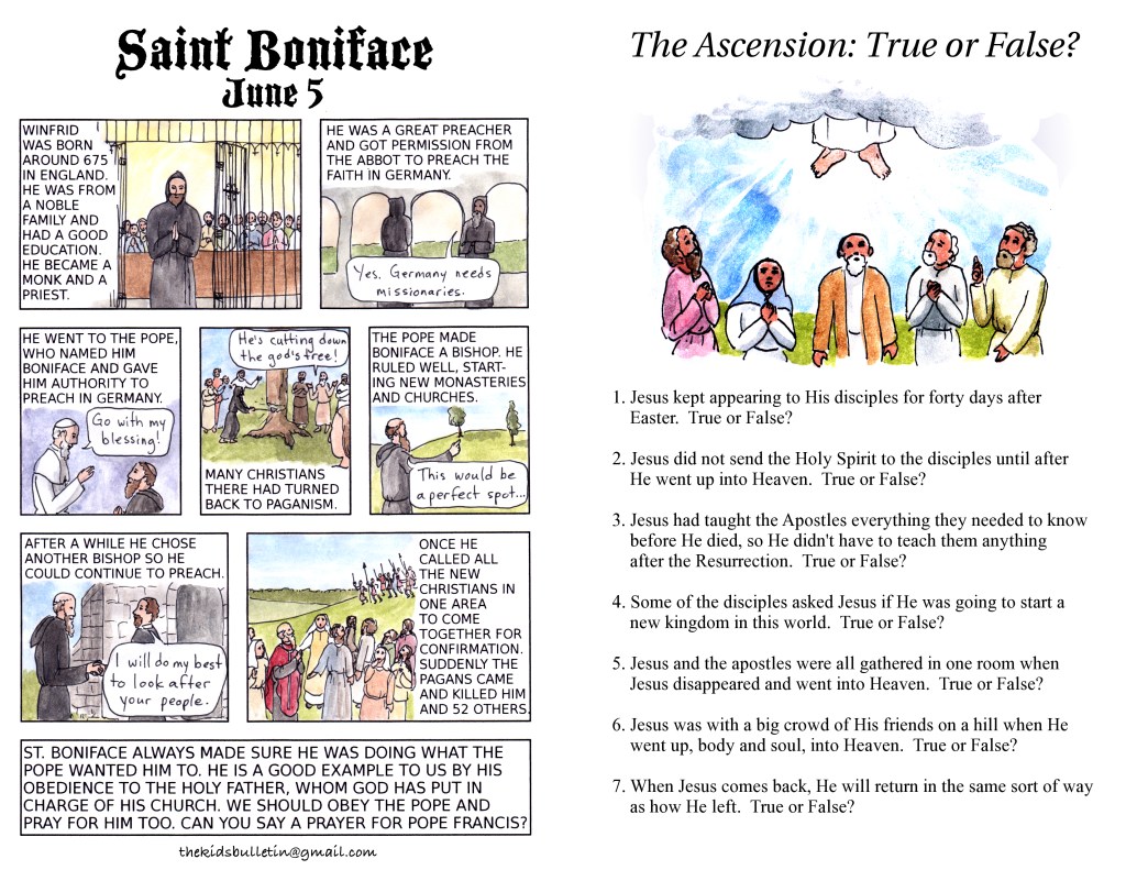The Kids’ Bulletin for the Ascension 2019 – The Kids' Bulletin