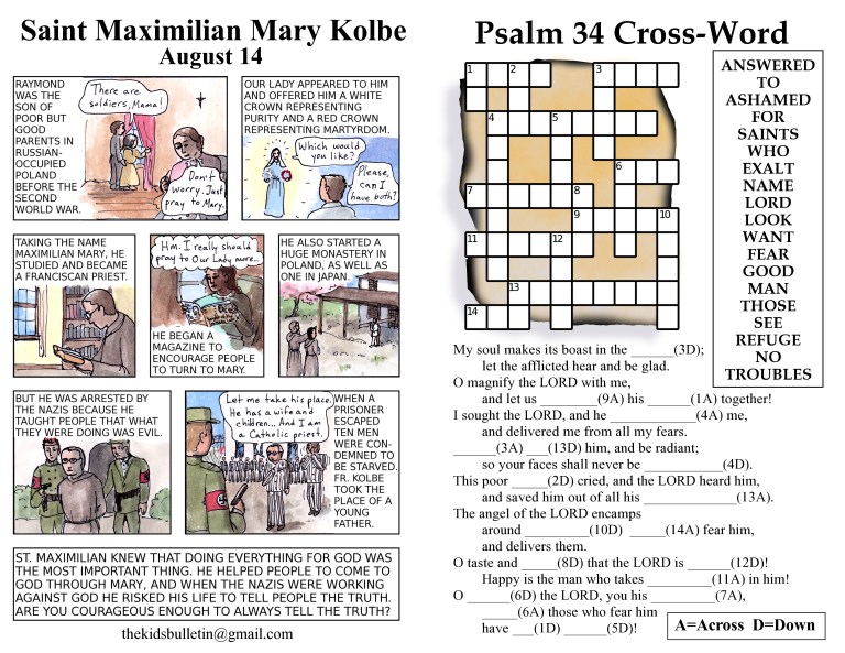 The Kids’ Bulletin for Sunday August 8th, 2021 – The Kids' Bulletin