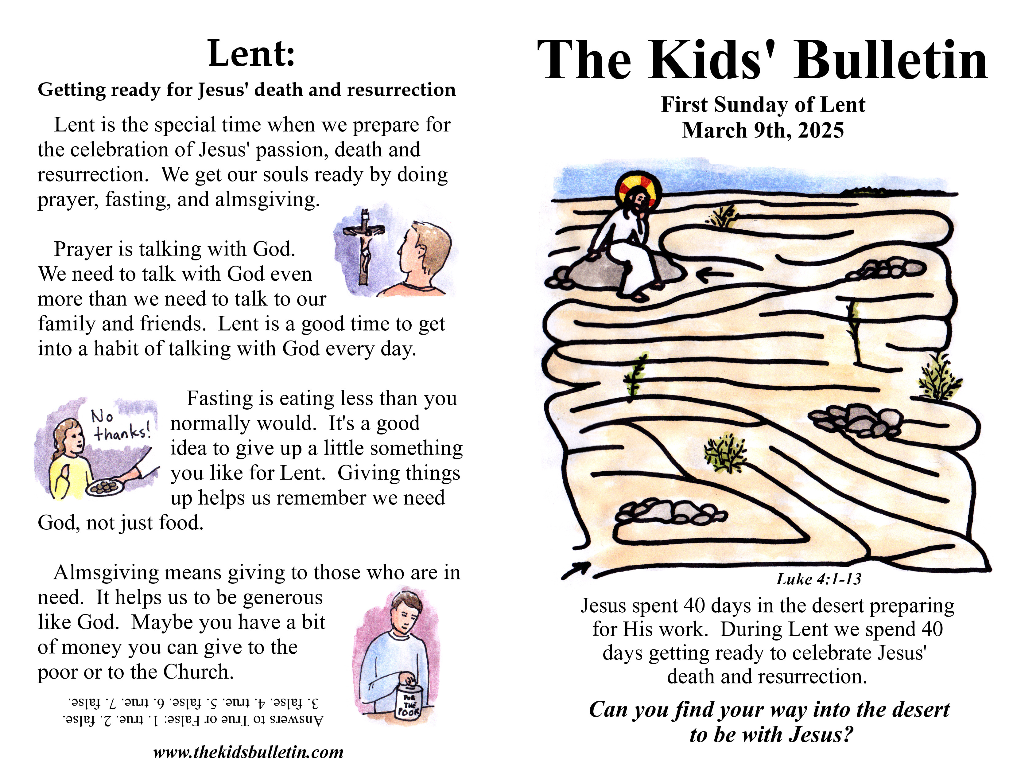 The Kids’ Bulletin for Sunday March 9th, 2025 – The Kids' Bulletin