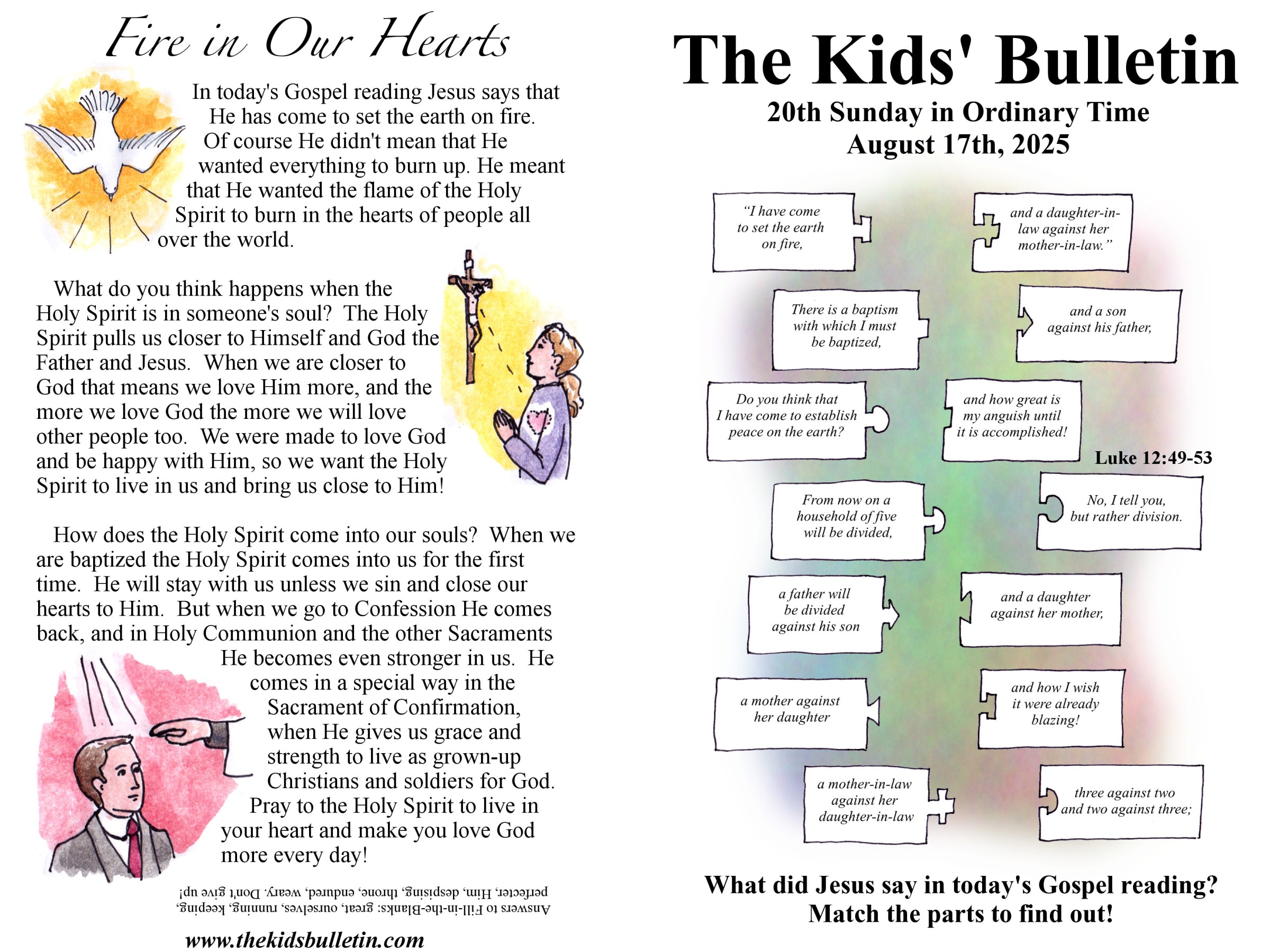 The Kids' Bulletin – A fun way for Catholic kids to learn about the ...