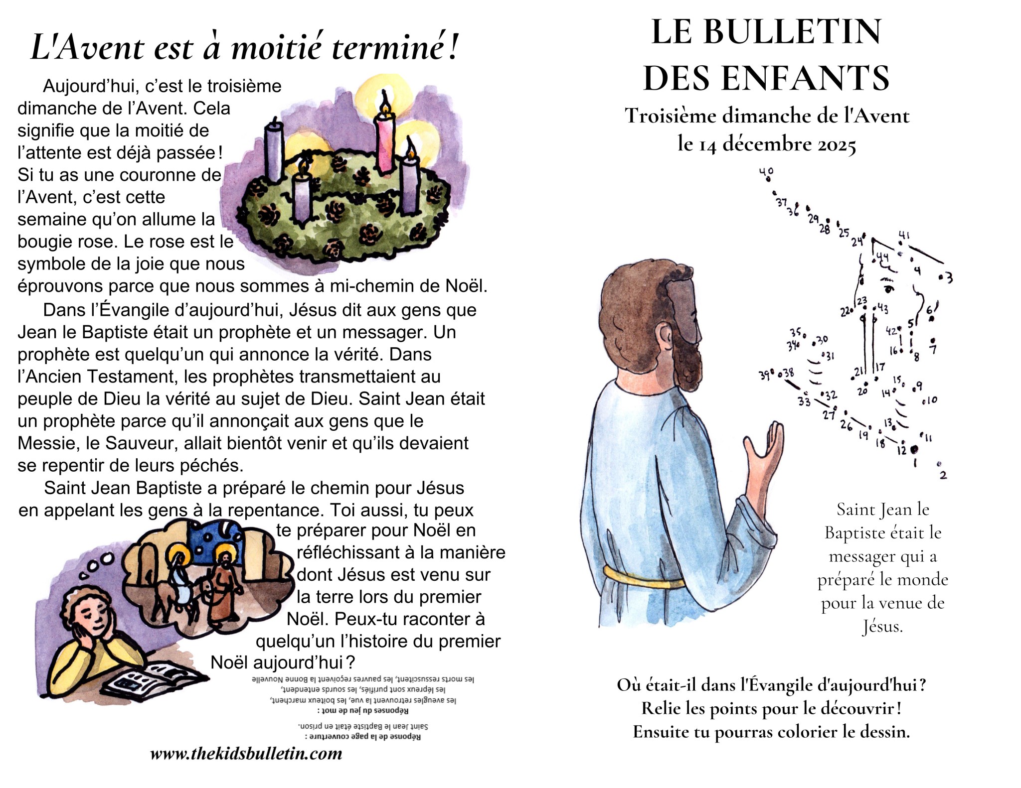 Le Bulletin des Enfants pour le troisième dimanche de l’Avent – The ...