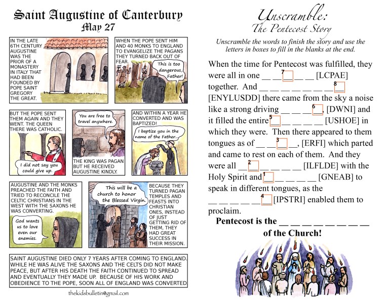 The Kids’ Bulletin for the Feast of Pentecost – The Kids' Bulletin